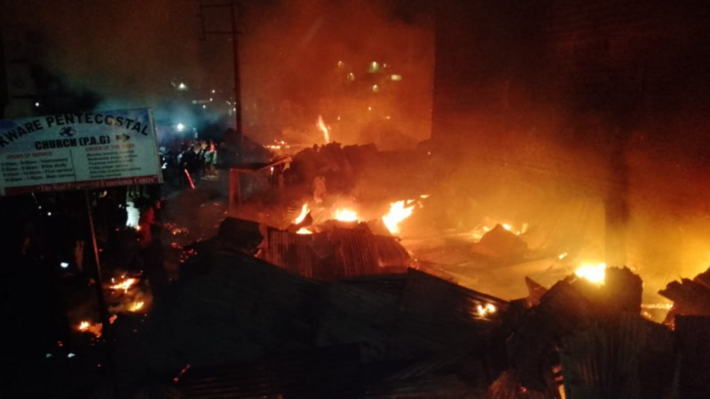 Residents count losses after a fire outbreak in Nairobi’s Mukuru kwa ...