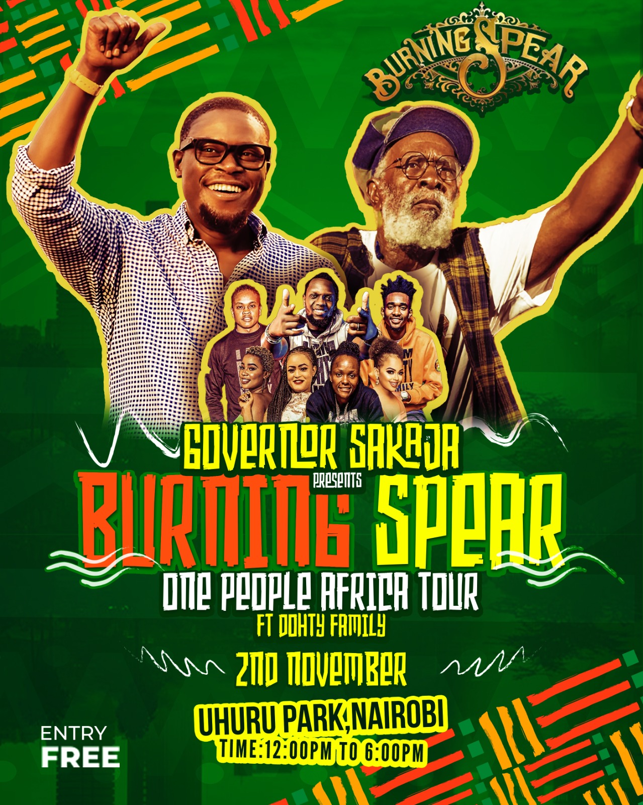 Governor Sakaja hosts reggae legend Burning Spear for historic concert ...