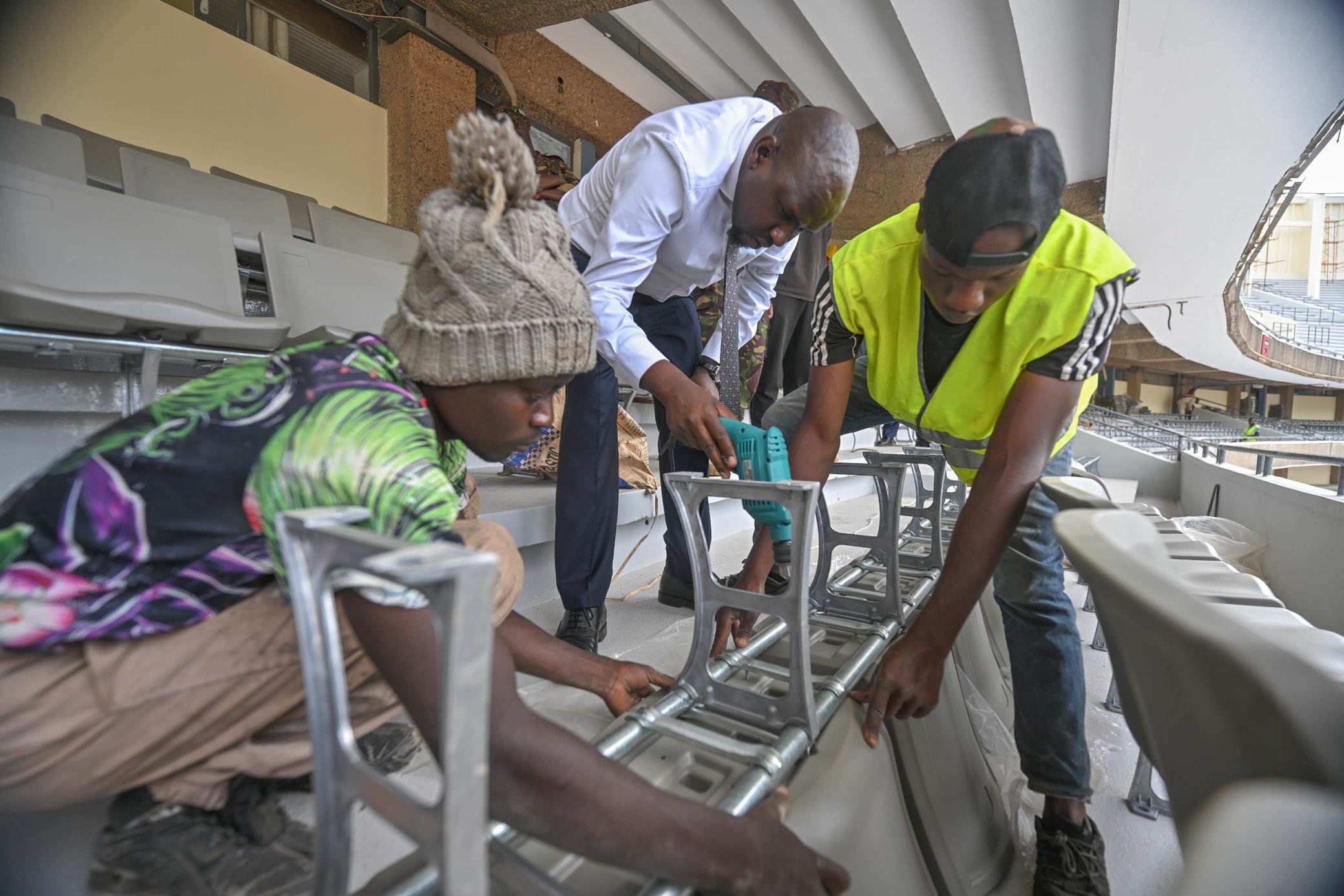 CS Murkomen inspects ongoing works at Nyayo and Kasarani Stadiums ahead ...