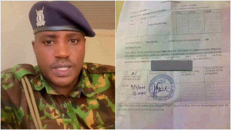 Cop Kimathi speaks after transfer to Todonyang allegedly for speaking ...